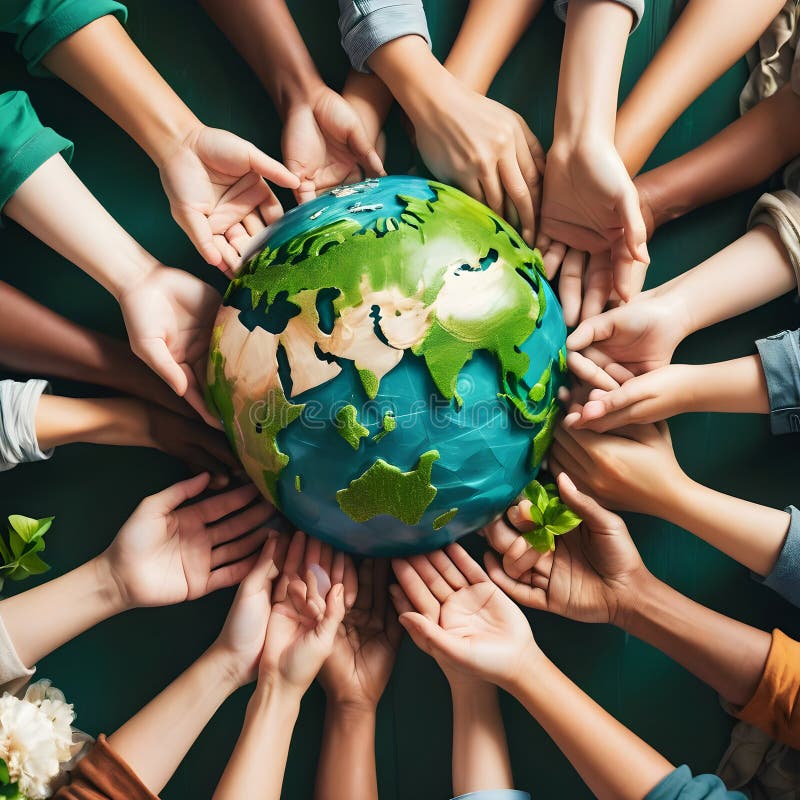 Planet earth in hands stock illustration. Illustration of ecosystem ...