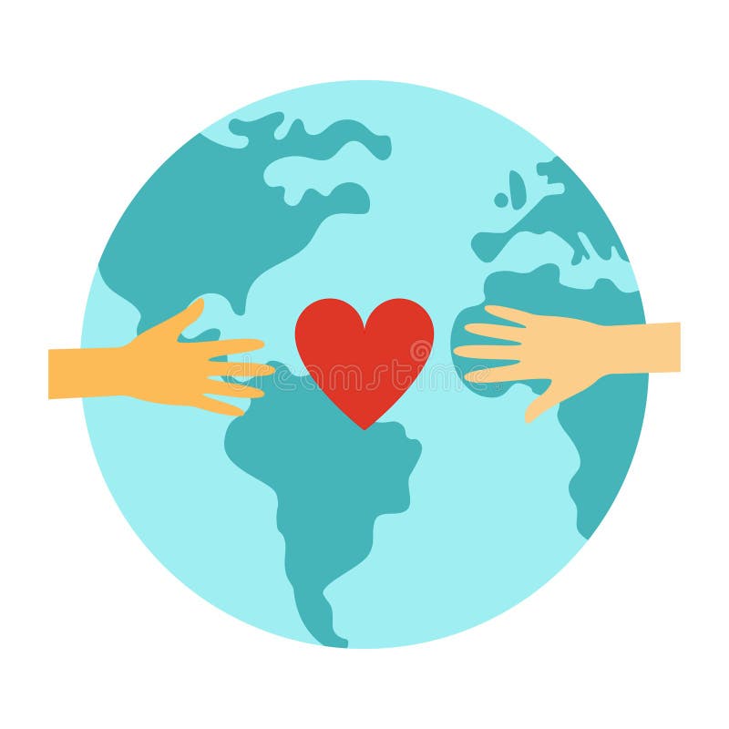 Planet Earth, Hands and Heart - a Symbol of Peace and Unity of ...
