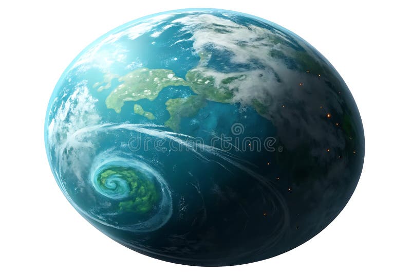 Planet Earth Highlighting Environmental Patterns and Climate Changes in ...