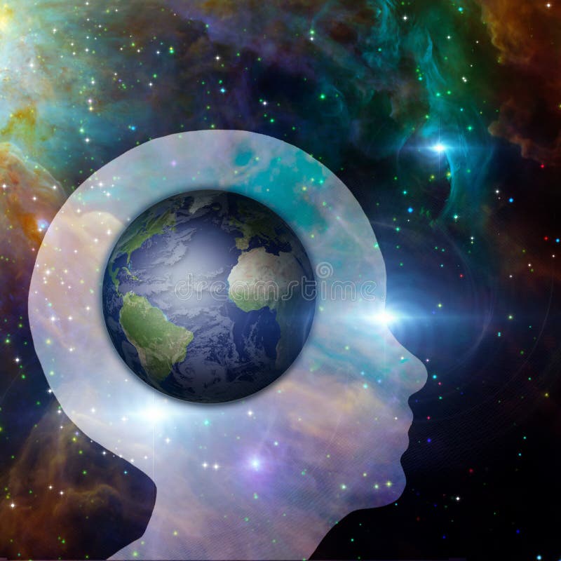 The Earth in Mind Vector Symbol Stock Vector - Illustration of face ...