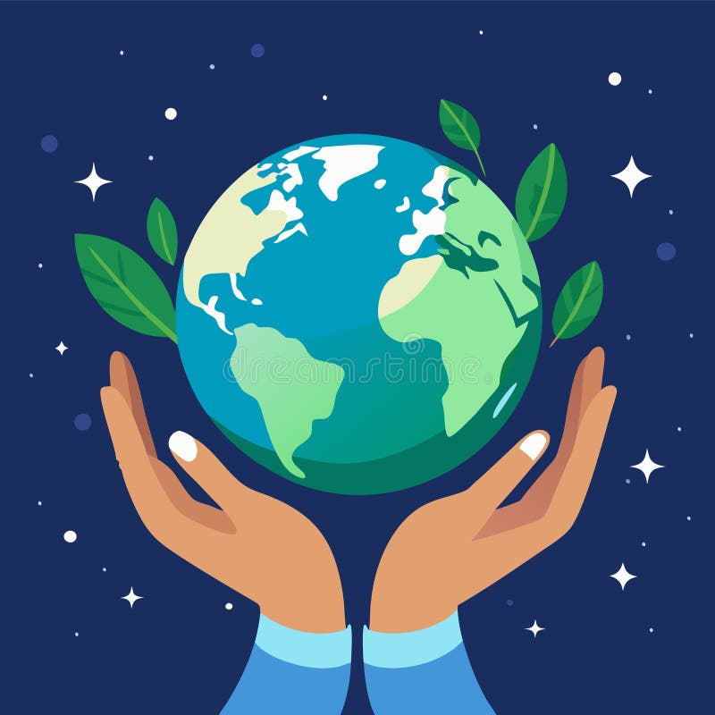 Planet Earth in Human Palms. World Environment Day. Save the Earth ...