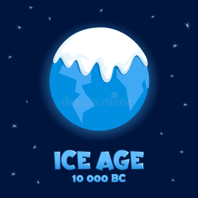Planet Earth in the Ice Age Stock Vector - Illustration of cosmos, blue ...
