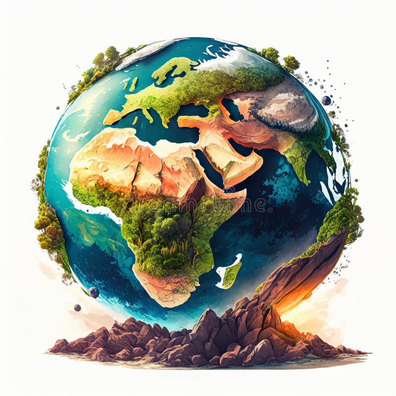 Planet earth illustration stock illustration. Illustration of analytics ...