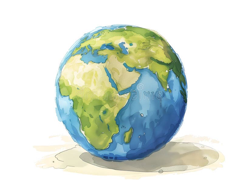 Planet Earth Illustration in Space. Sustainable Science Concept ...