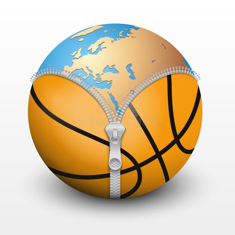 Planet Earth Inside Basketball Ball Stock Vector - Illustration of ...