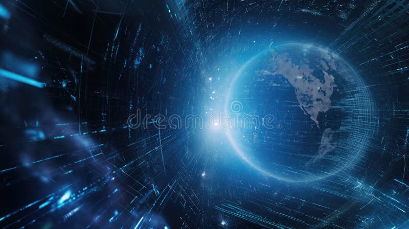 The Planet Earth Inside the Cyber Space and Dark Universe with a Starry ...