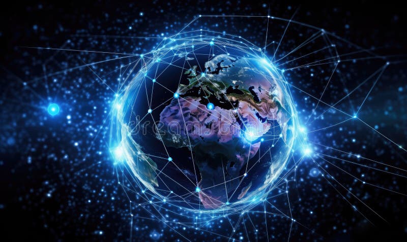 Planet Earth and the Internet As Seen from Space. Creating Using ...