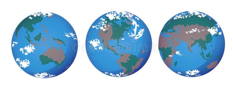 Earth two sides stock illustration. Illustration of ecology - 26396080