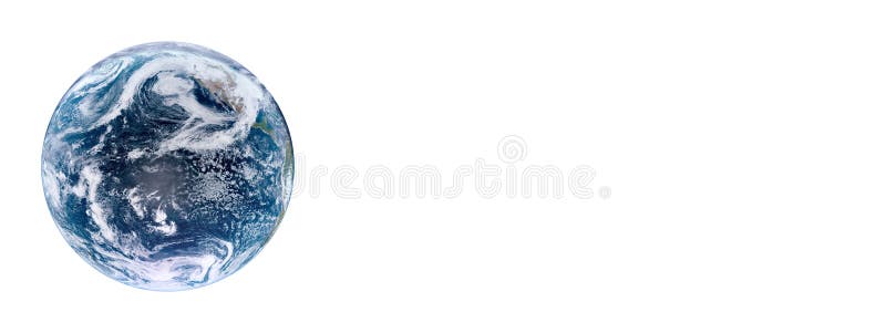 Planet Earth Isolated on White Background Header or Banner.Elements of ...