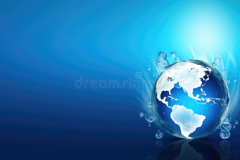 Planet Earth with Its Abundant Water Resources Stock Image - Image of ...