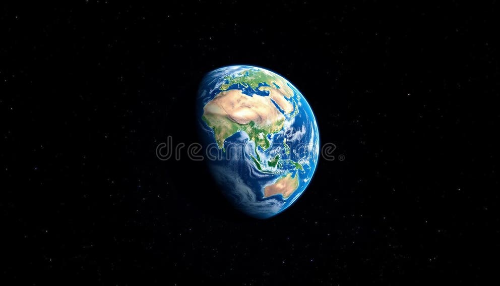 Planet Earth. Light and Shadow Side of the Planet Stock Illustration ...