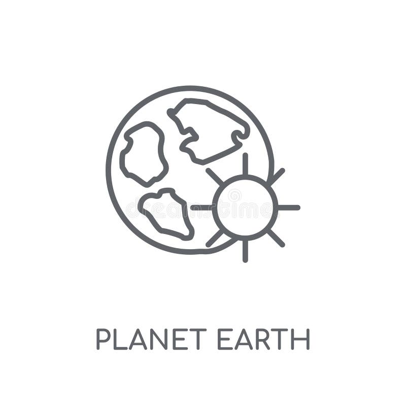 Planet Earth Linear Icon. Modern Outline Planet Earth Logo Conce Stock ...