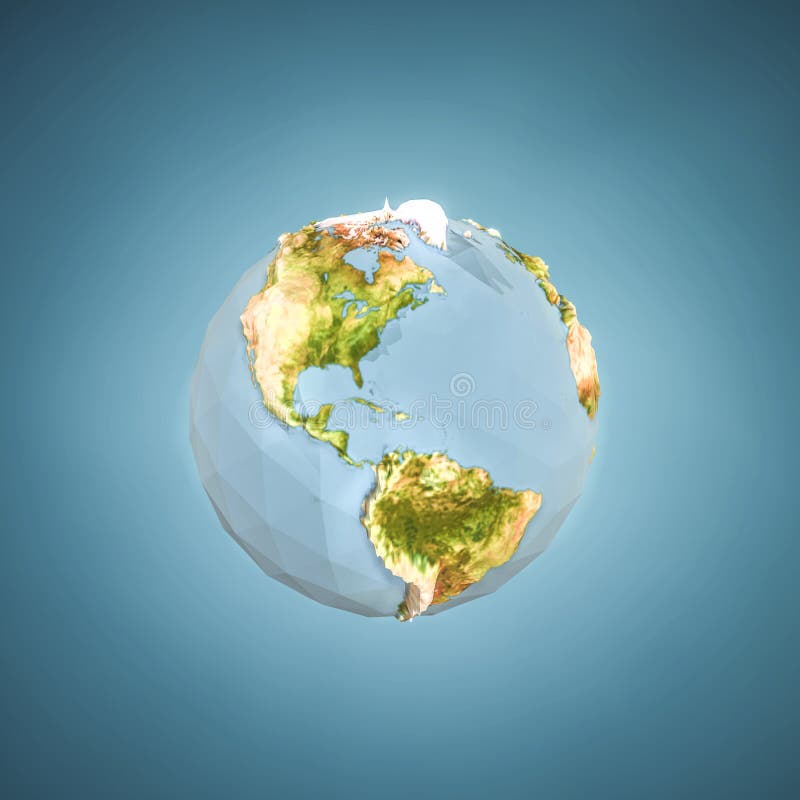 Rendering Low Poly Earth Globe Illustration Stock Illustrations – 205 ...