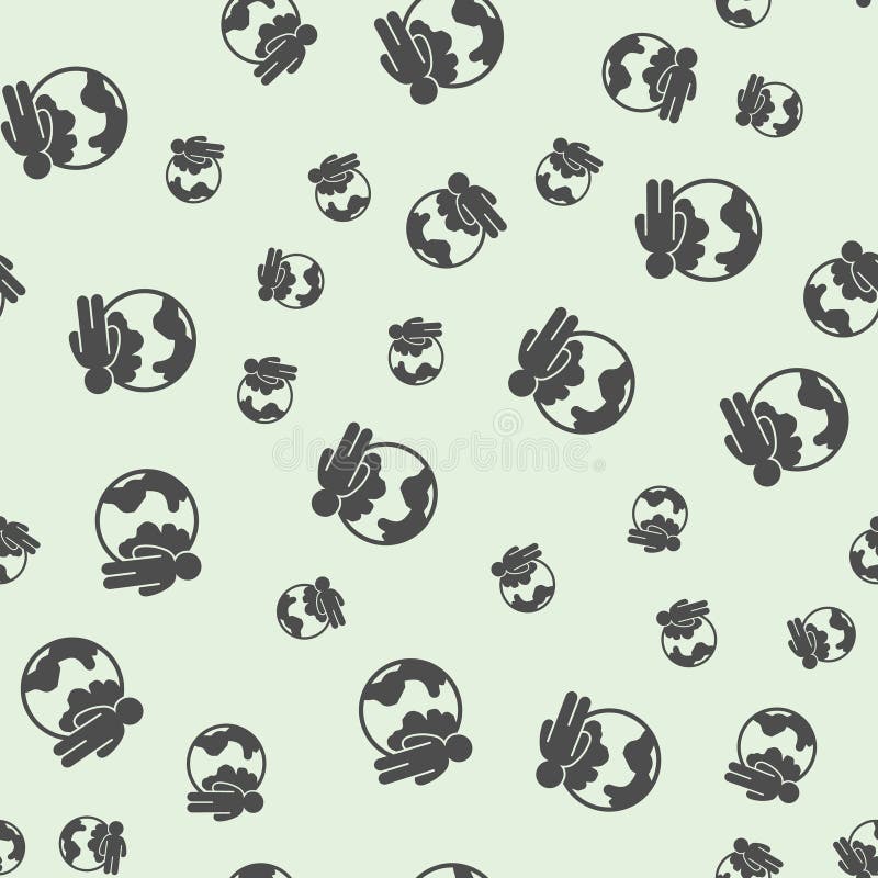 Planet Earth and Man Solid Seamless Pattern, Climate Change Theme ...