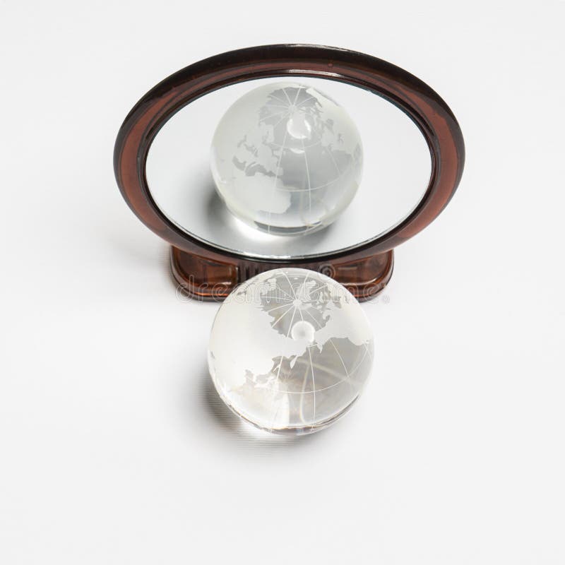 The Planet Earth is Mirrored Stock Image - Image of earth, graphic ...