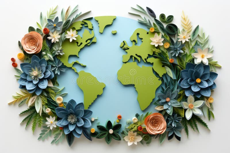 Planet Earth Model Papercraft Made of Paper. Environment and Ecology ...