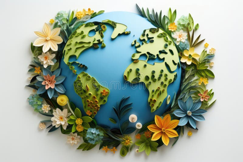 Planet Earth Model Papercraft Made of Paper. Environment and Ecology ...