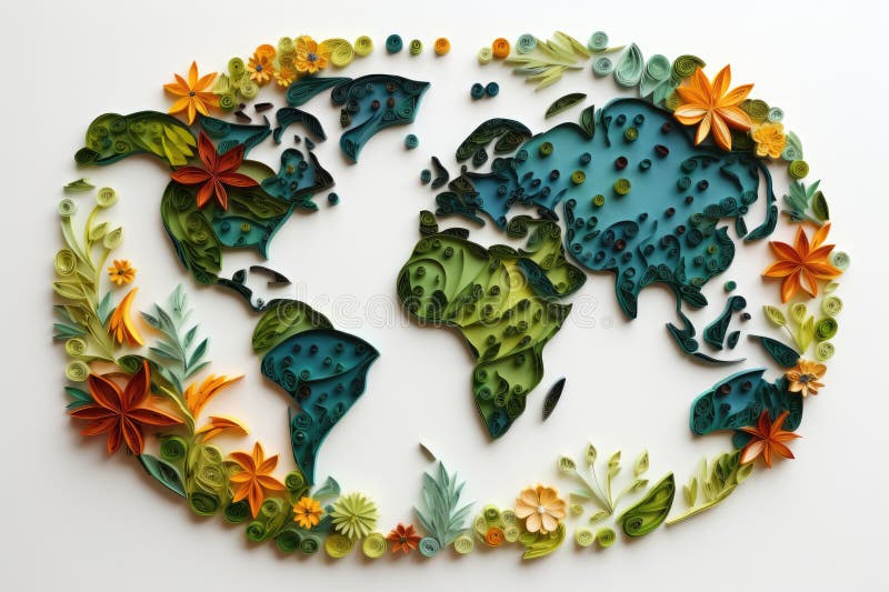 Planet Earth Model Papercraft Made of Paper. Environment and Ecology ...