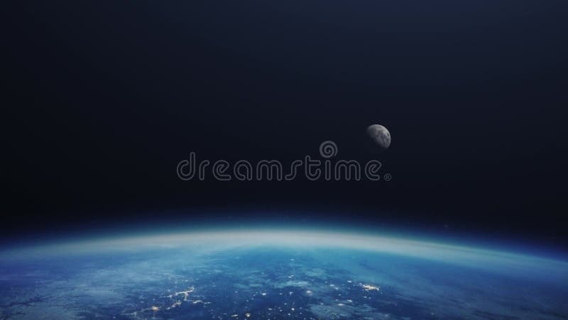 Planet Earth and Moon in Space Solar System Stock Video - Video of ...