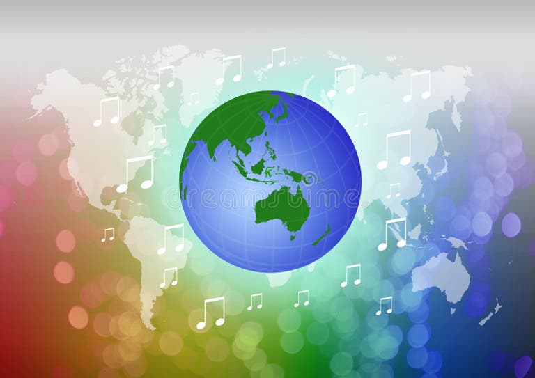 Earth Music Notes World Stock Illustrations – 221 Earth Music Notes ...