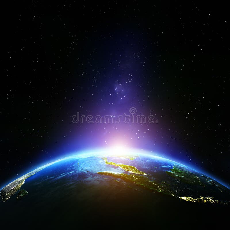 Planet Earth night stock illustration. Illustration of night - 48869192