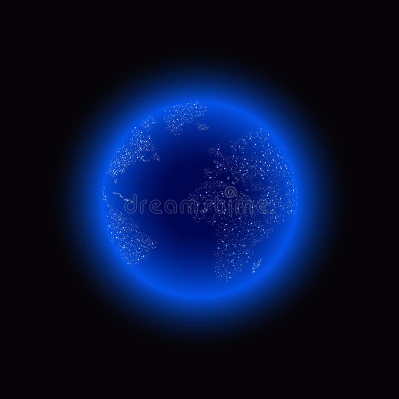 The planet Earth at night stock vector. Illustration of vector - 30894788