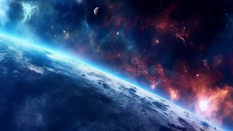 Planet Earth in Outer Space. Space Flight Stock Footage - Video of ...