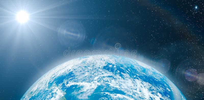 Planet Earth. Earth from Outer Space. Our Planet - Earth and the Sun ...