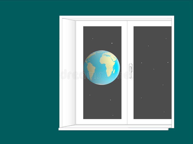Window earth stock illustration. Illustration of earth - 17759848