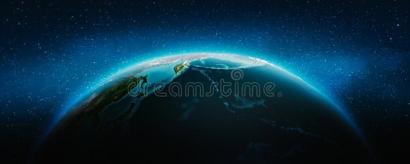 Planet Earth - Pacific Ocean Stock Illustration - Illustration of ...