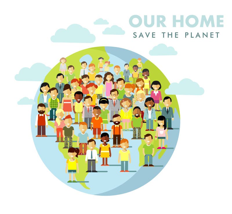 Planet Earth People Concept Stock Vector - Illustration of nature ...
