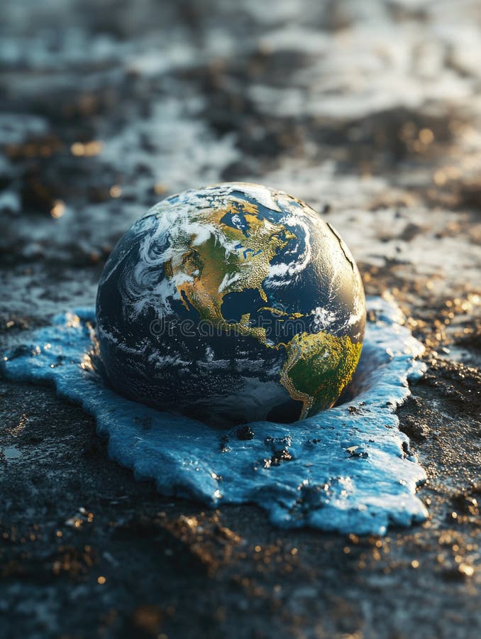 Planet Earth in Peril stock image. Image of road, warming - 371856931