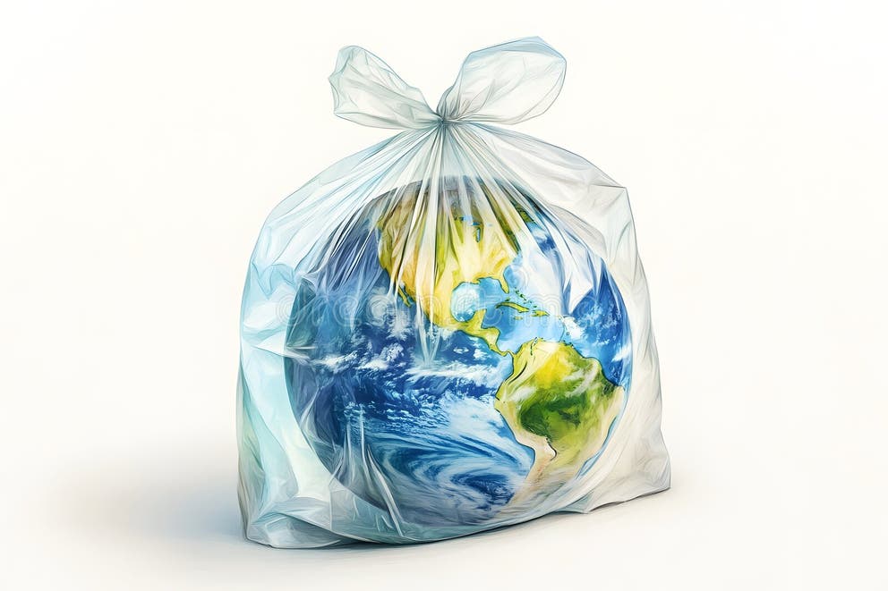Planet Earth in a Plastic Garbage Bag, World Environment Day, Ending ...