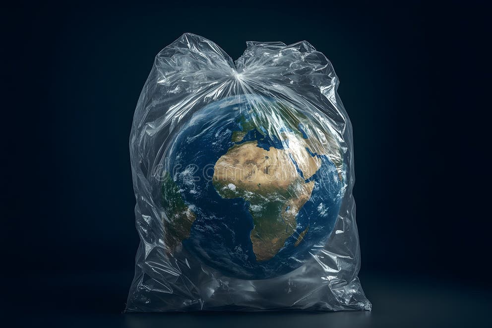 Planet Earth in a Plastic Garbage Bag, World Environment Day, Ending ...