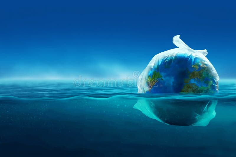 Planet earth in a plastics stock image. Image of nature - 221825317