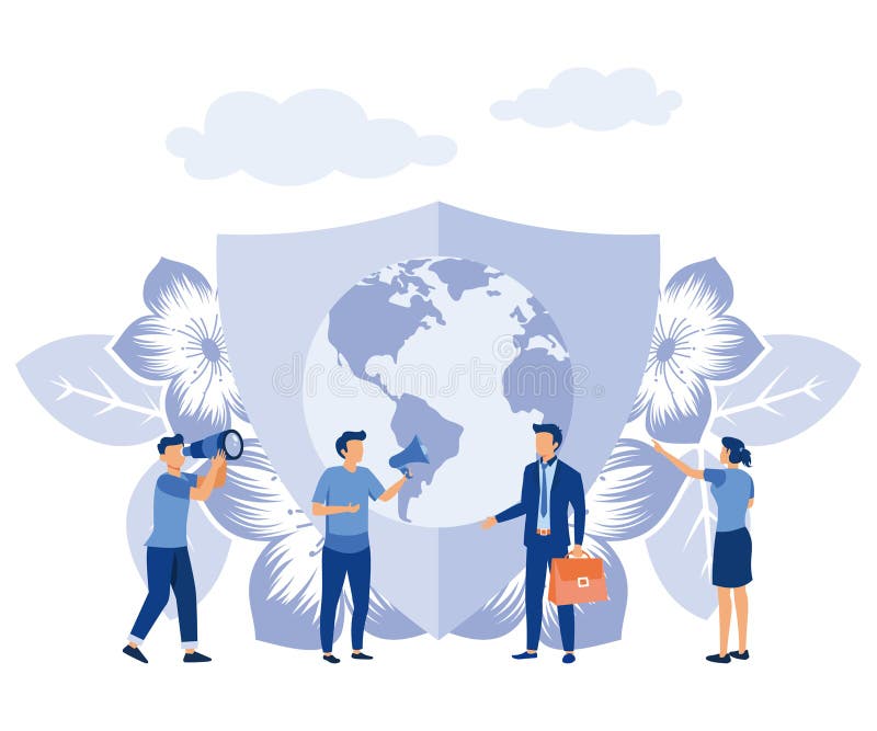 Planet Earth Protected, People Save the Planet, the Concept of the ...