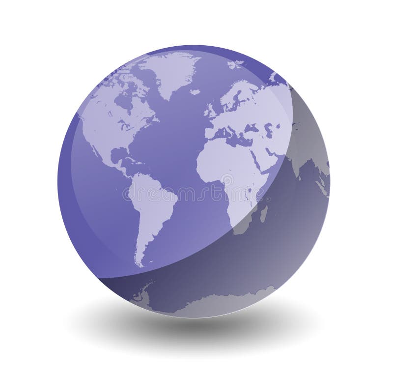 Purple World Globe