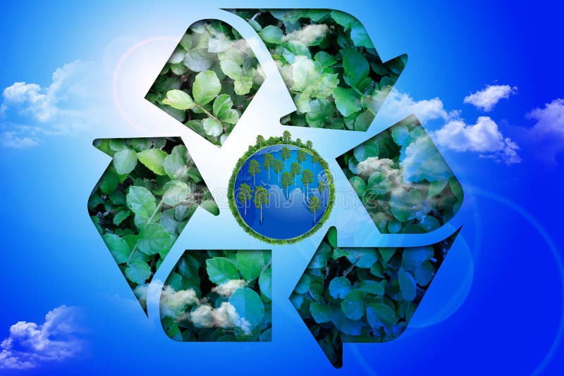 Planet Earth with Recycle stock image. Image of ocean - 20716393