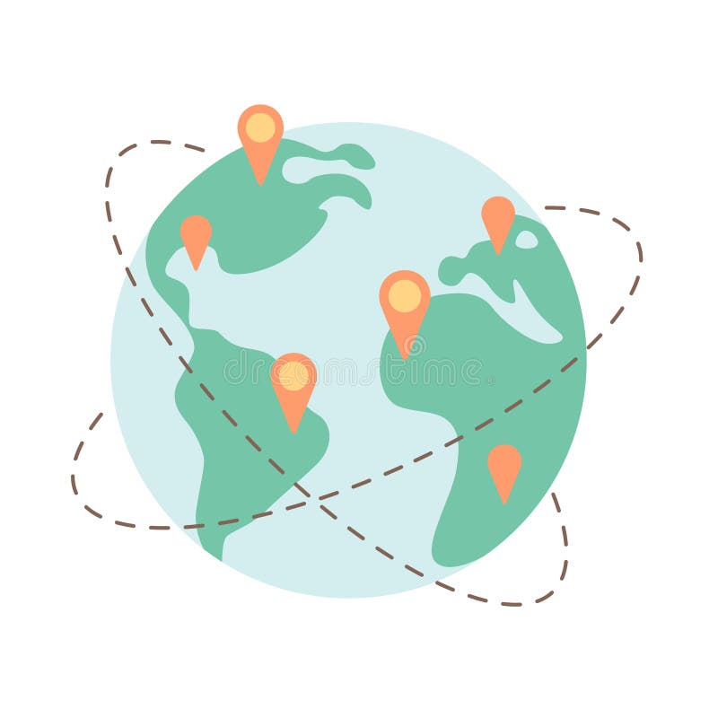Pointers World Map Stock Illustrations 1 116 Pointers World Map Stock