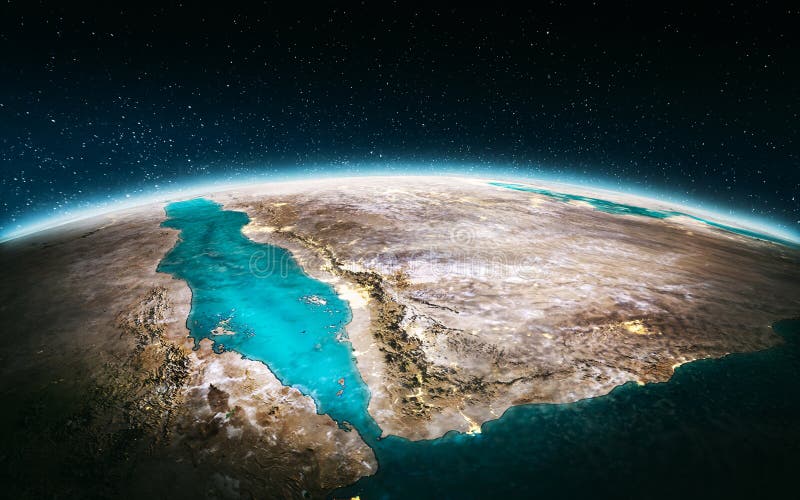 Planet Earth - Red Sea. Elements of this Image Furnished by NASA Stock ...