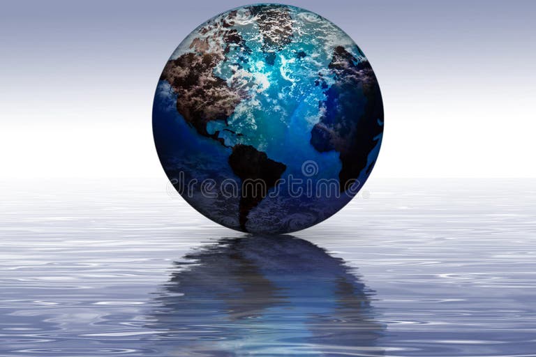 Planet Earth reflection stock photo. Image of orbital - 4568670