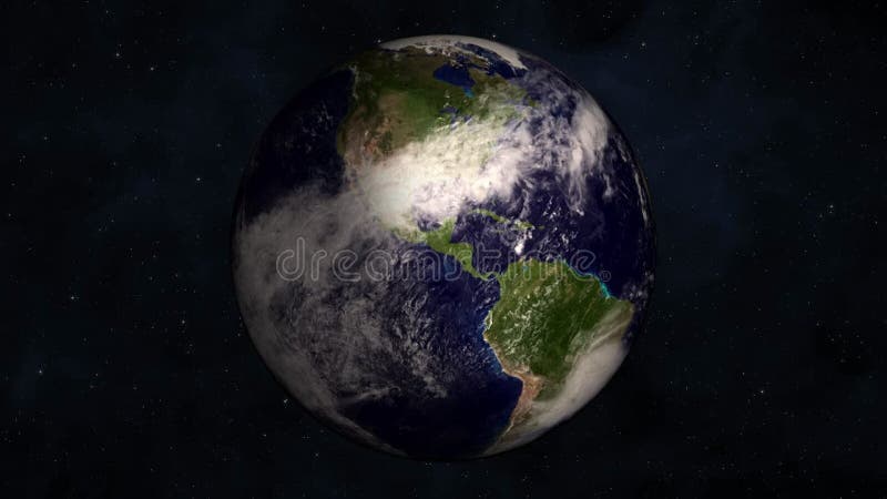 Planet Earth Rotates in Outer Space. Stock Footage - Video of globe ...