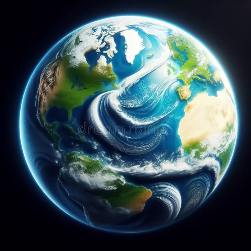 Planet Earth Seen from Space. World Earth Day Stock Illustration ...