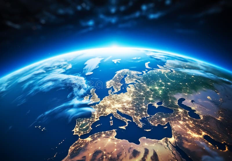 Planet Earth Seen from Space. World Earth Day Stock Illustration ...