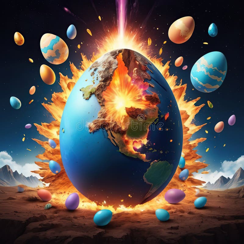 Abstract Illustration on the Theme of Easter. Stock Illustration ...