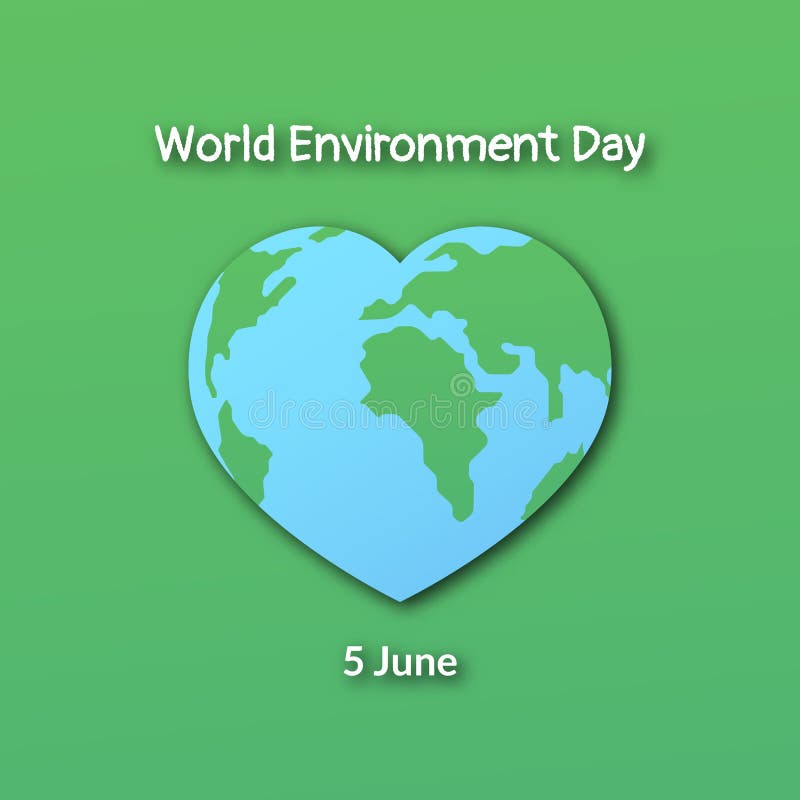 Planet Earth in the Shape of a Heart. Poster for the World Environment ...