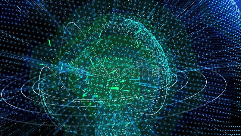 Planet Earth from the Shining Particles Stock Footage - Video of black ...