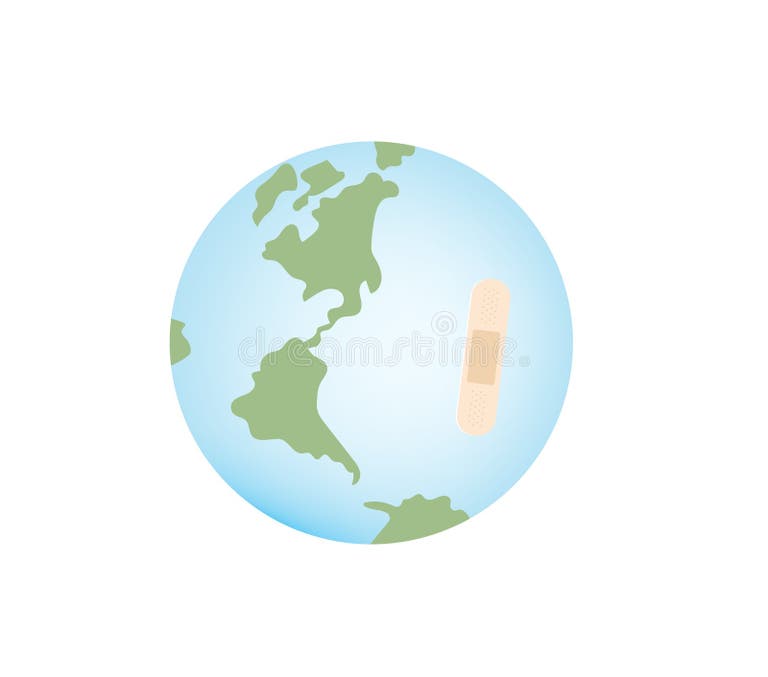 Planet Earth Sick Isolated. Climate Change and Ecological Problems ...