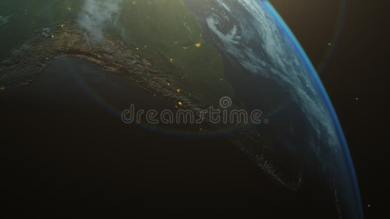 Planet Earth Slowly Rotating in the Solar System Stock Footage - Video ...