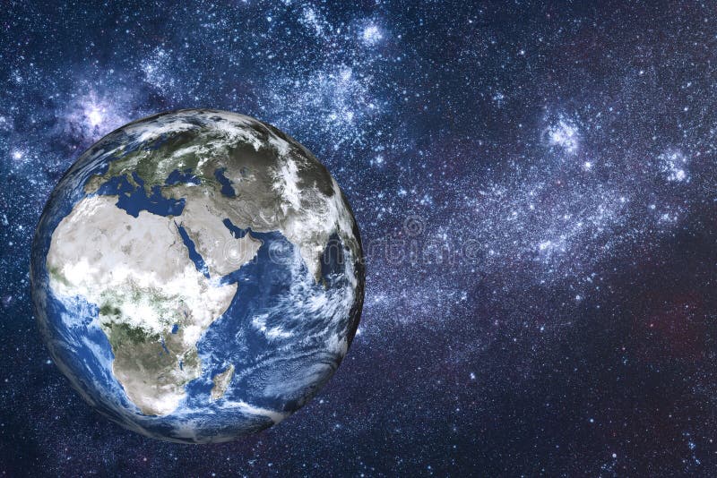 Planet Earth of Solar System in the Space Stock Image - Image of ...